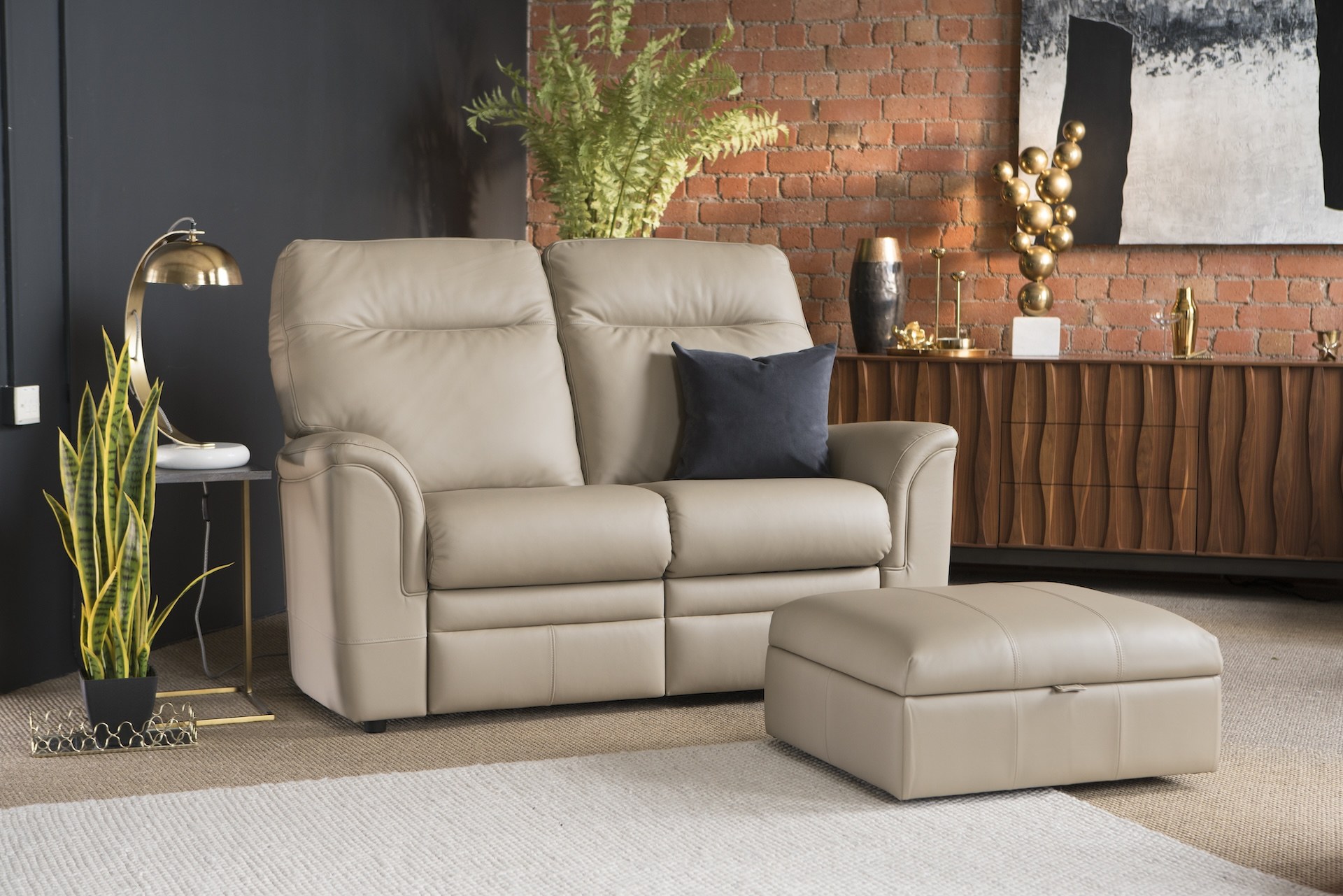 Parker Knoll Hudson Double Power Plus Recliner 2 Seater Sofa - Material ...
