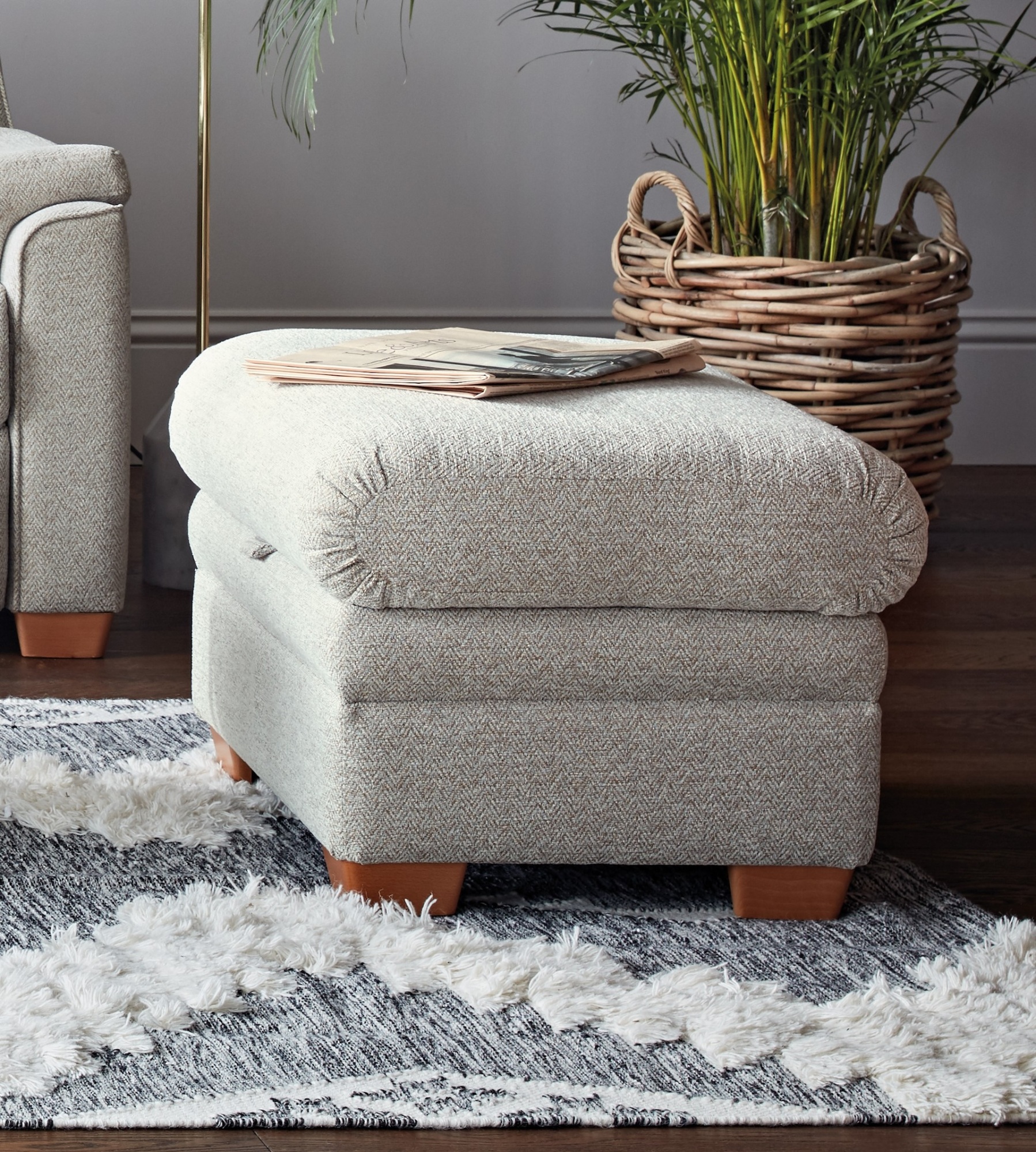 Parker Knoll Lifestyle Storage Footstool - Material Things
