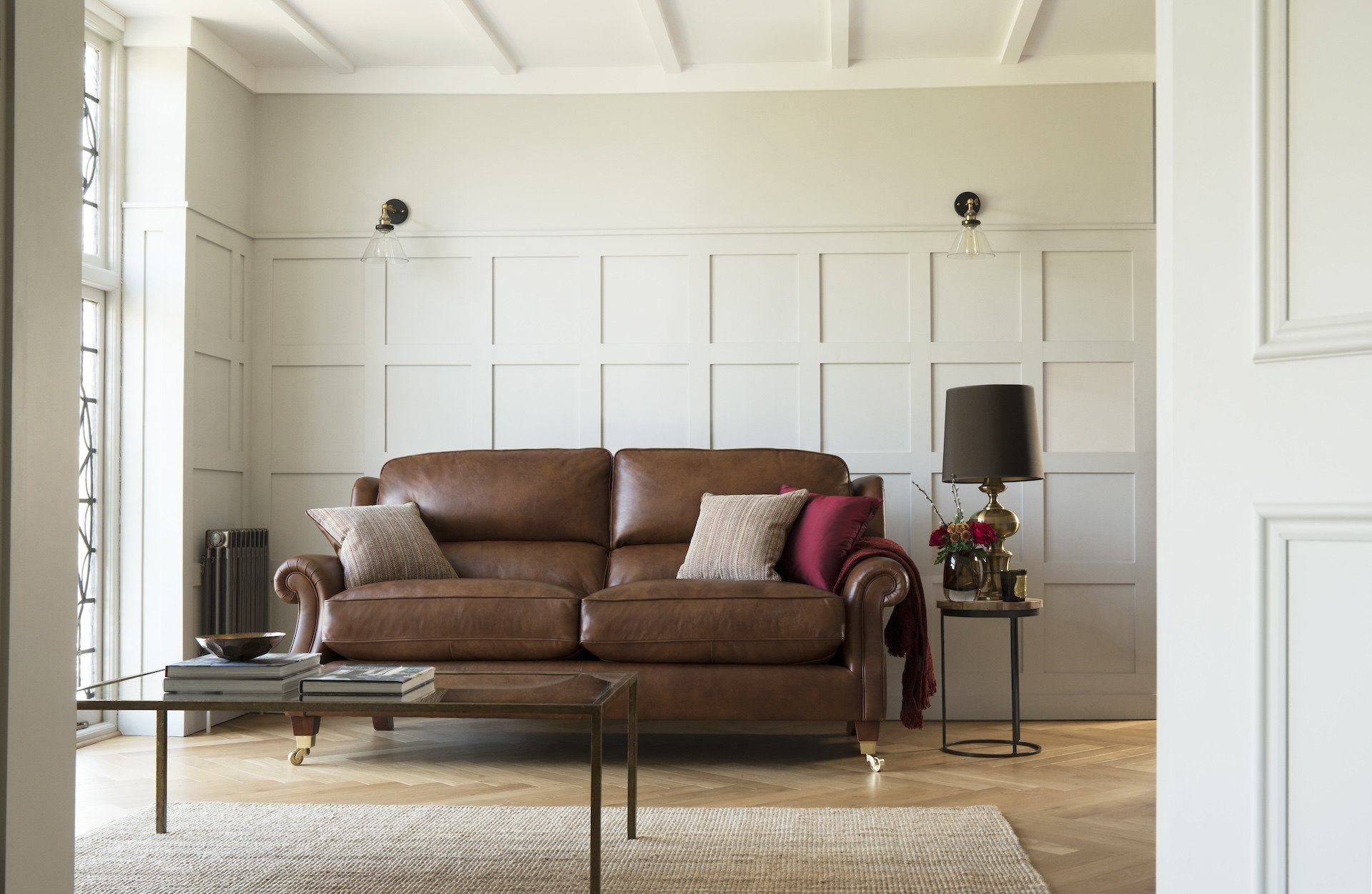 Parker Knoll Henley Large 2 Seater Sofa (2 x Scatters) - Material Things